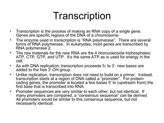 Transcription and Translation process .. | PPT