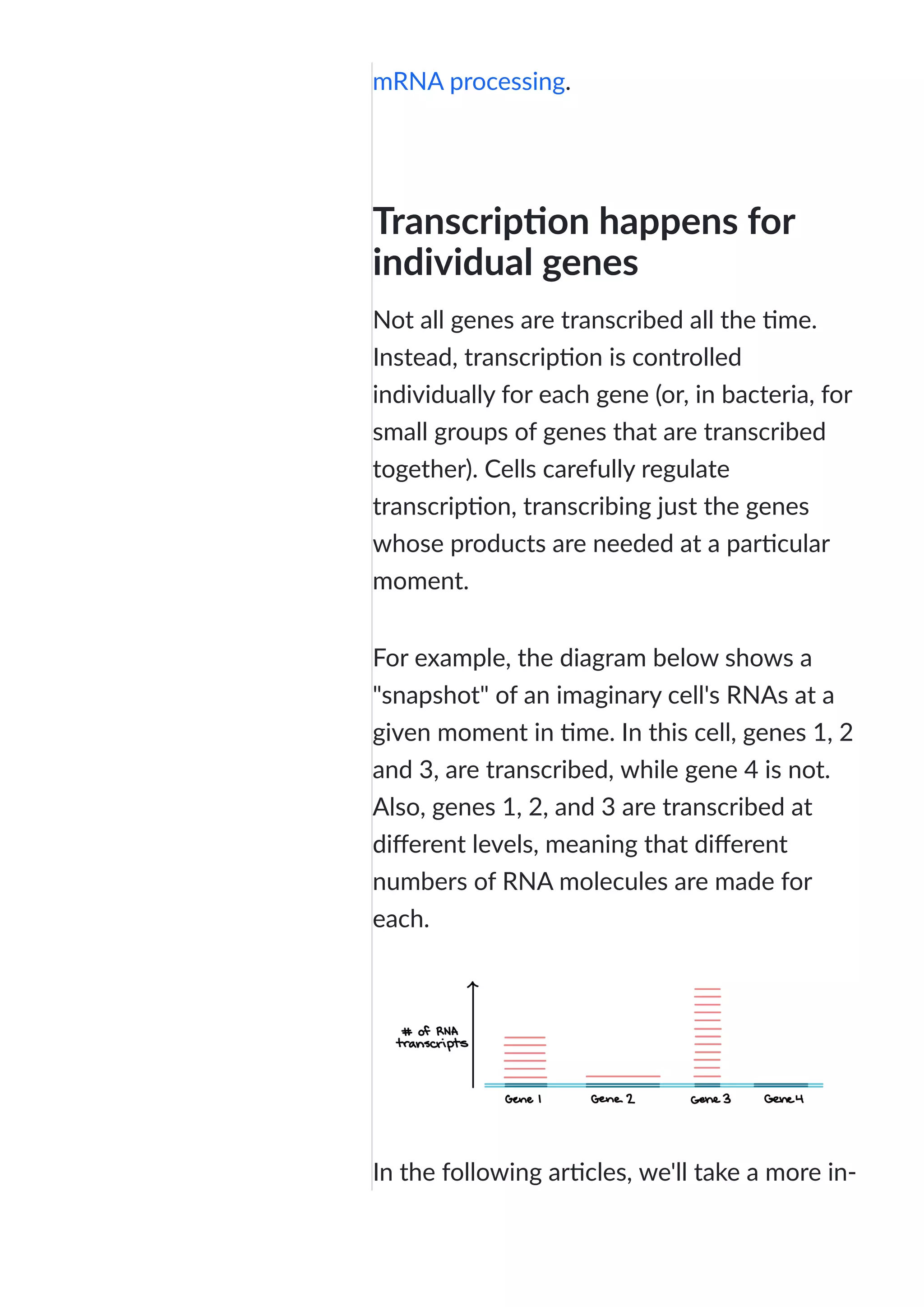 Transcription- an overview of DNA transcription (article) | Khan ...