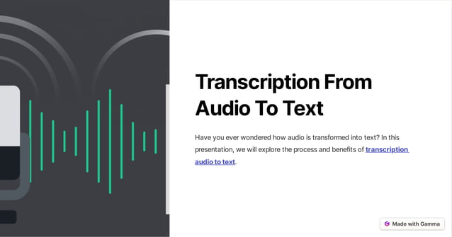 Transcription From Audio To Text | PDF