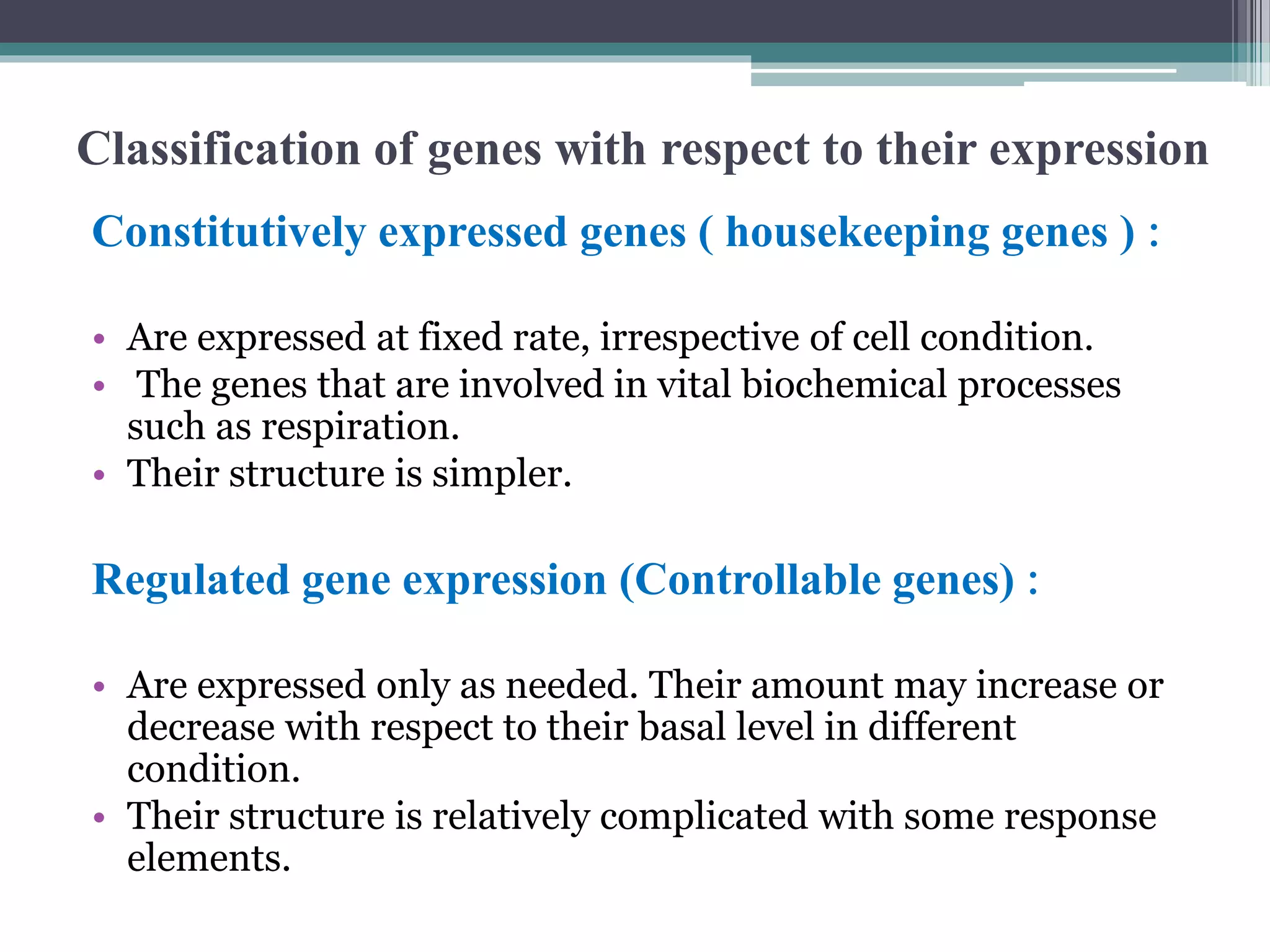 Transcriptional and post transcriptional regulation of gene expression ...