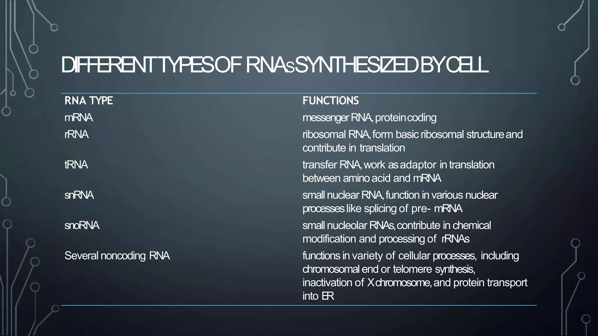 Transcription and post transcriptional modifications | PPTX