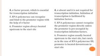 Transcription (Eukaryotic and prokaryotic ) | PPTX