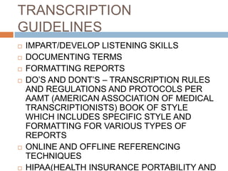 Transcription course | PPT