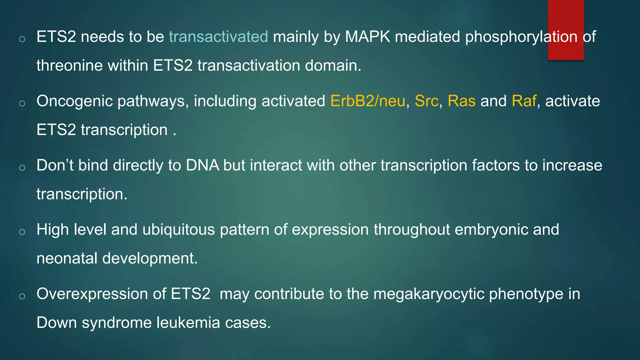 Transcription factor ets2 | PPTX