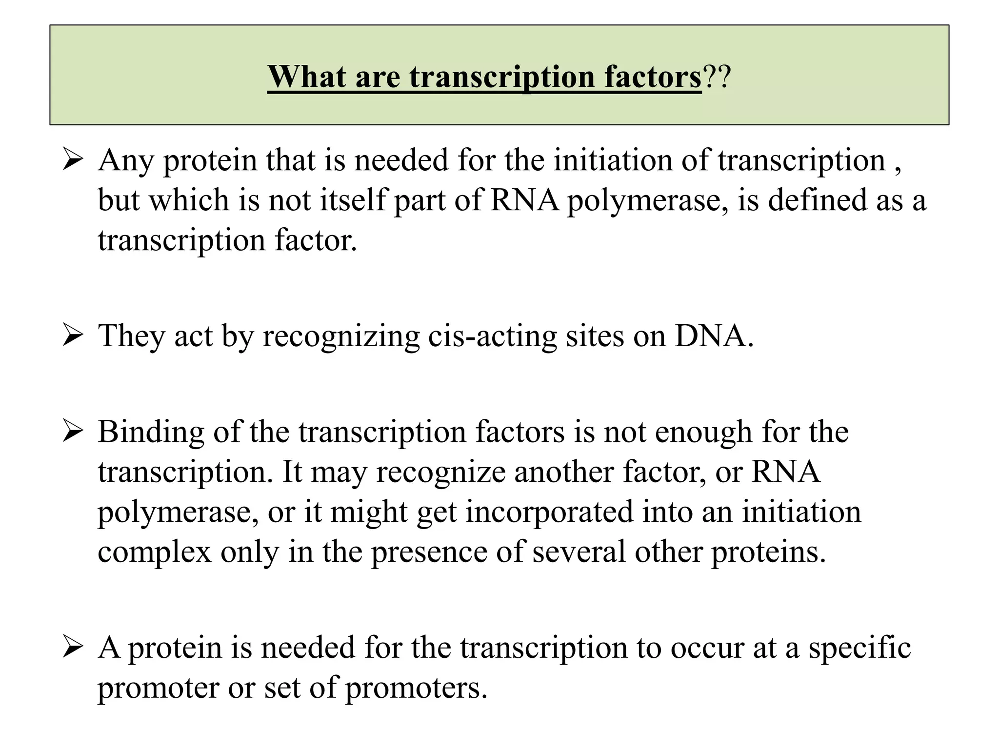 Transcription factors | PPTX