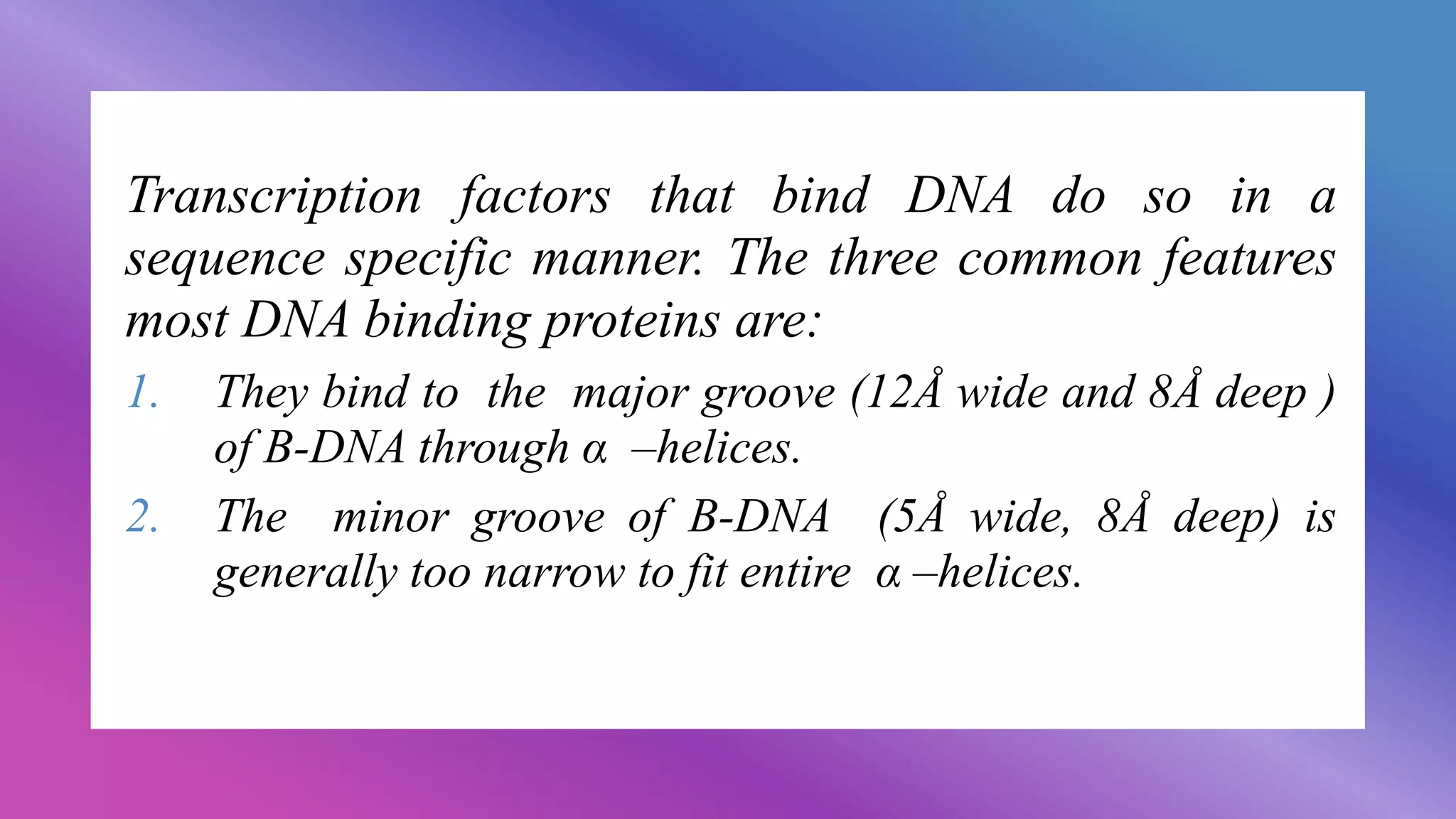 Transcription Factors and proteins | PPTX