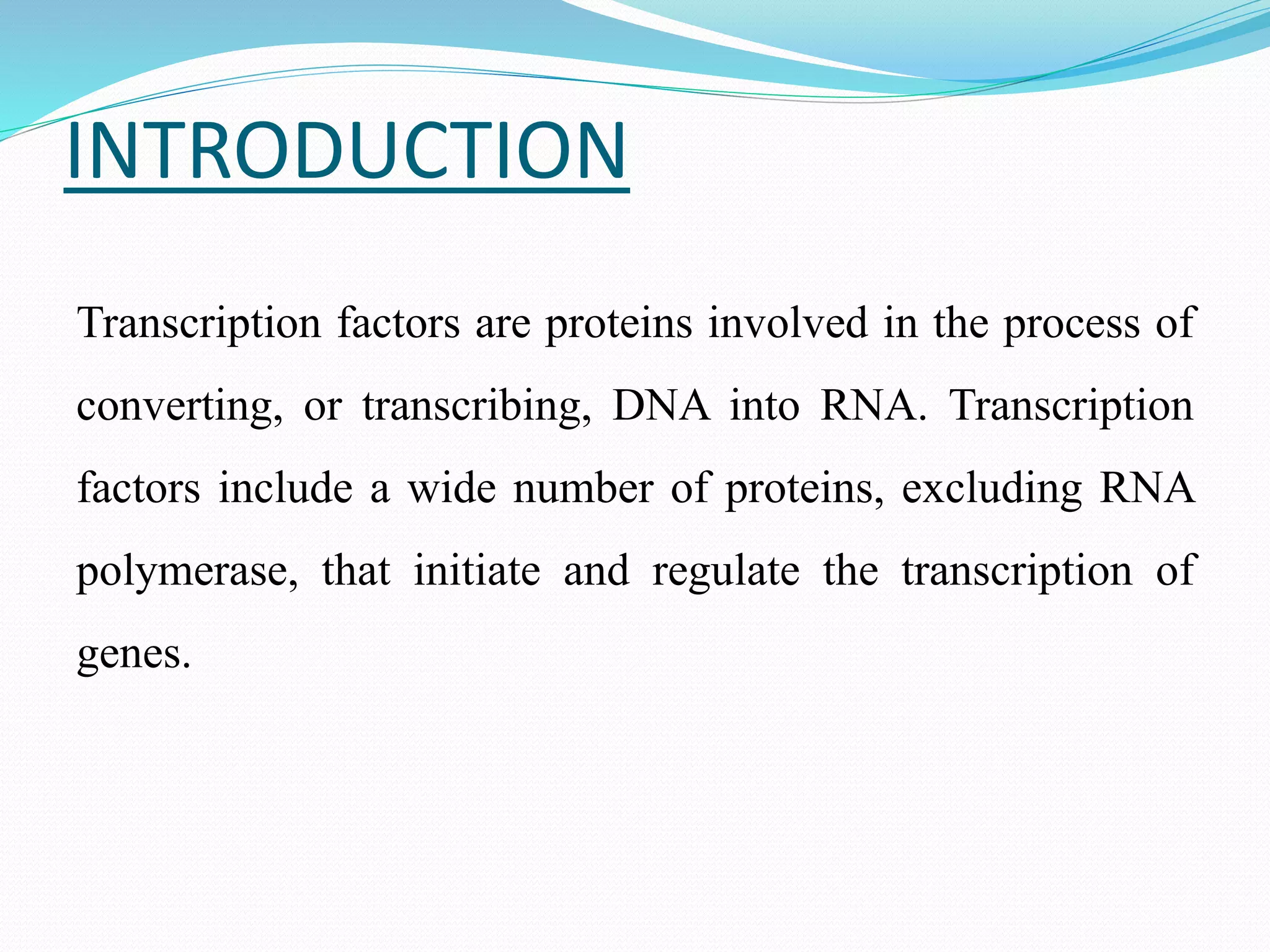 Transcription factors and machinery | PPTX