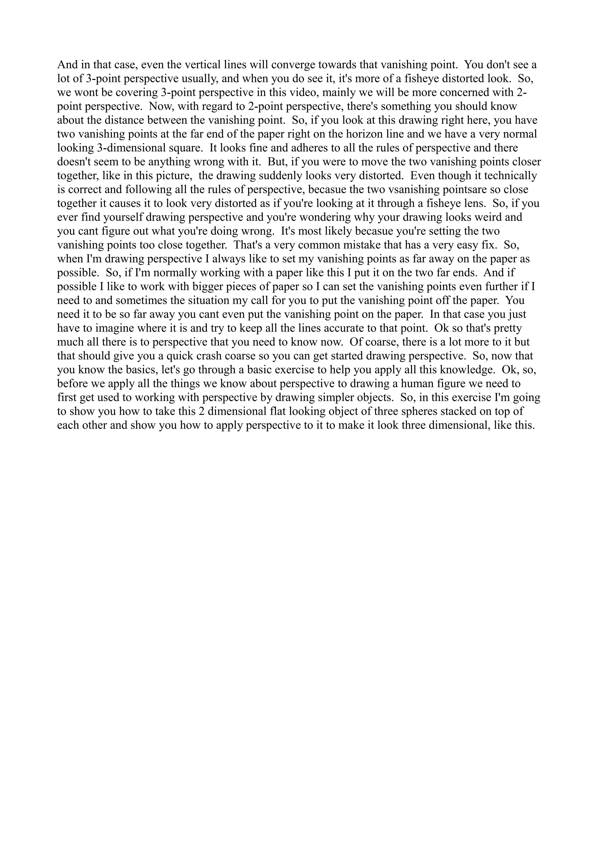 Transcription howtodrawperspective | PDF