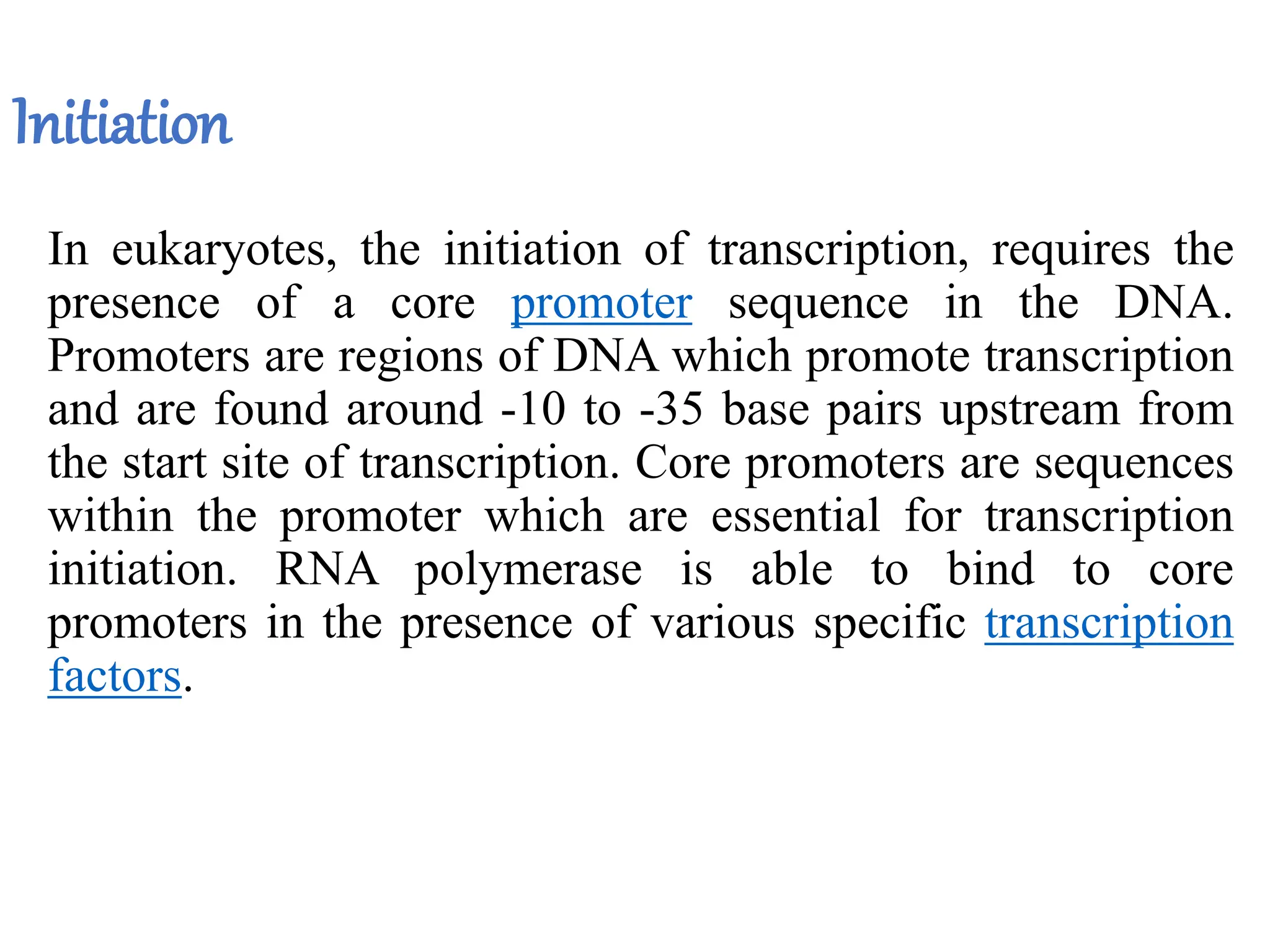 TRANSCRIPTION IN EUKARYOTES | PPT