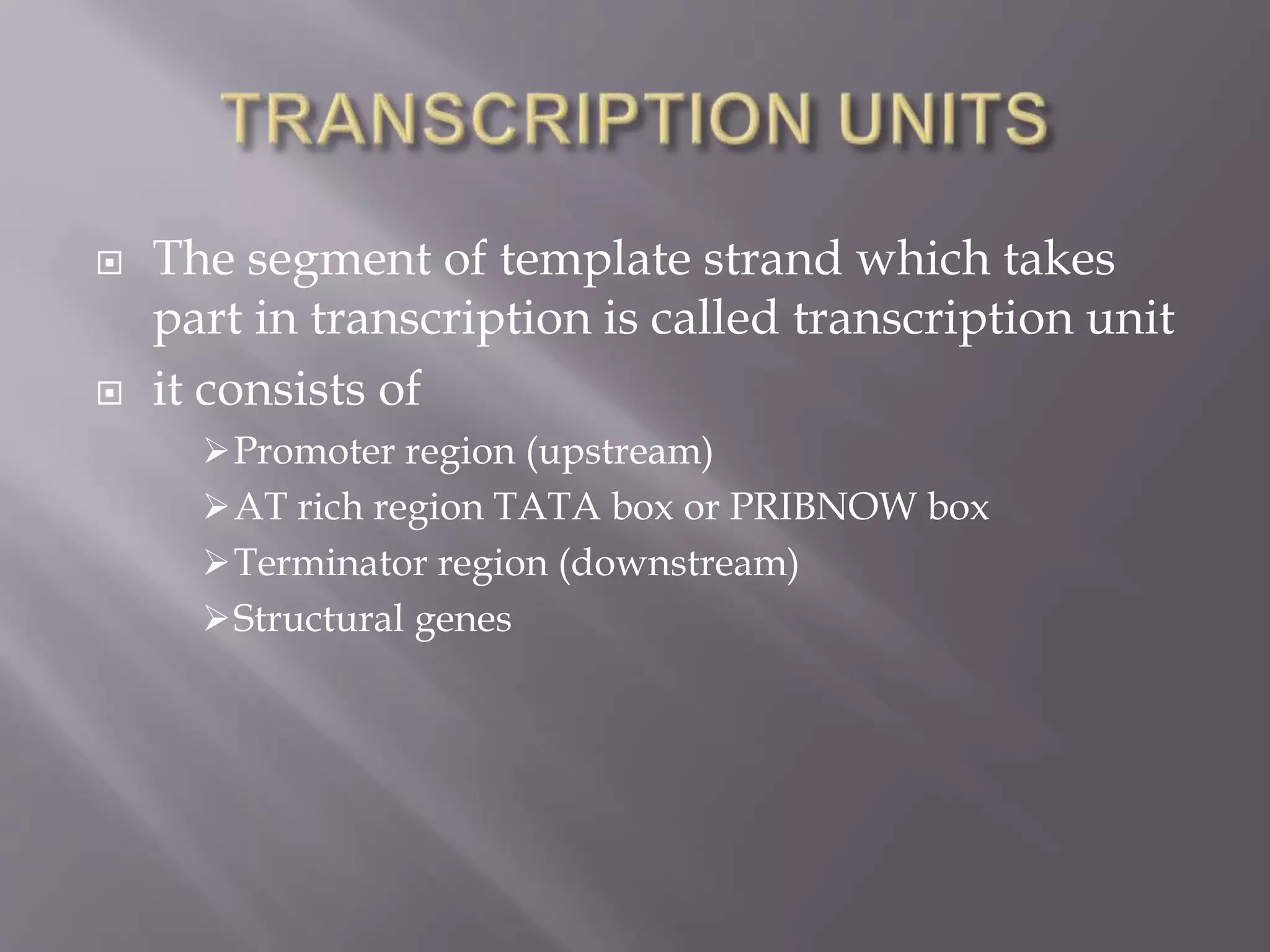 Transcription in prokaryotes | PPTX