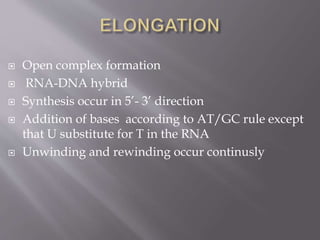 Transcription in prokaryotes | PPTX