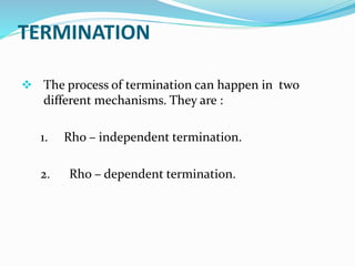 Transcription in prokaryotes | PPTX