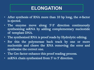 Transcription in prokaryotes | PPTX