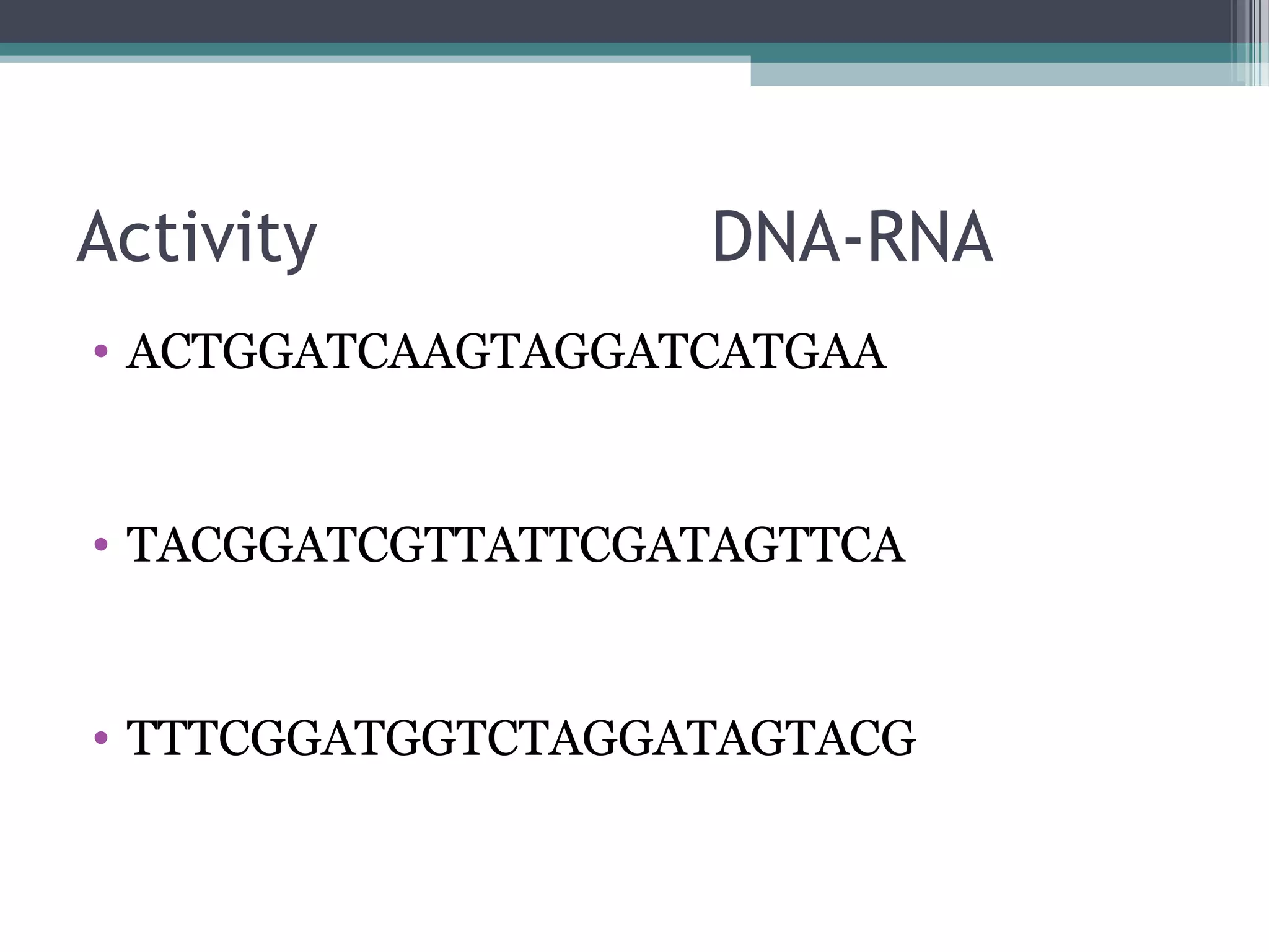 Transcription of DNA to RNA | PPT