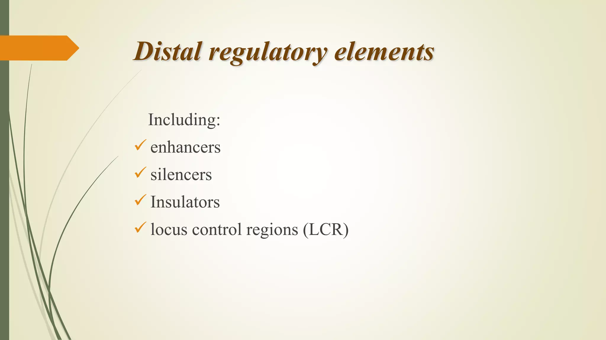 Transcription regulatory elements | PPTX
