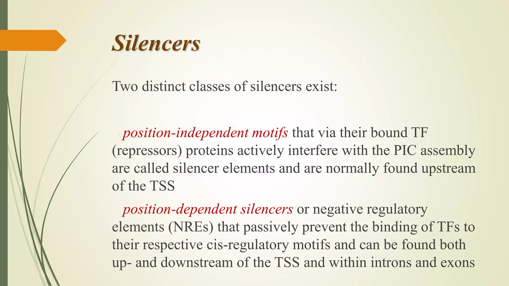 Transcription regulatory elements | PPTX