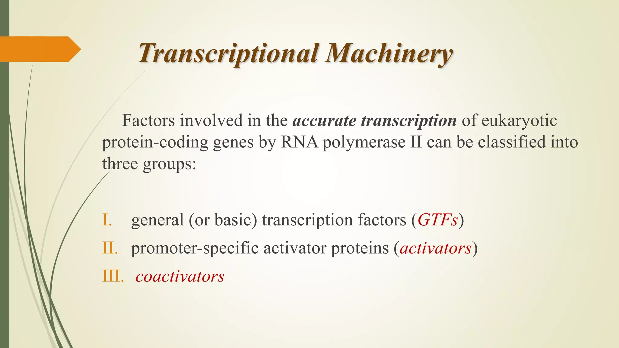 Transcription regulatory elements | PPTX