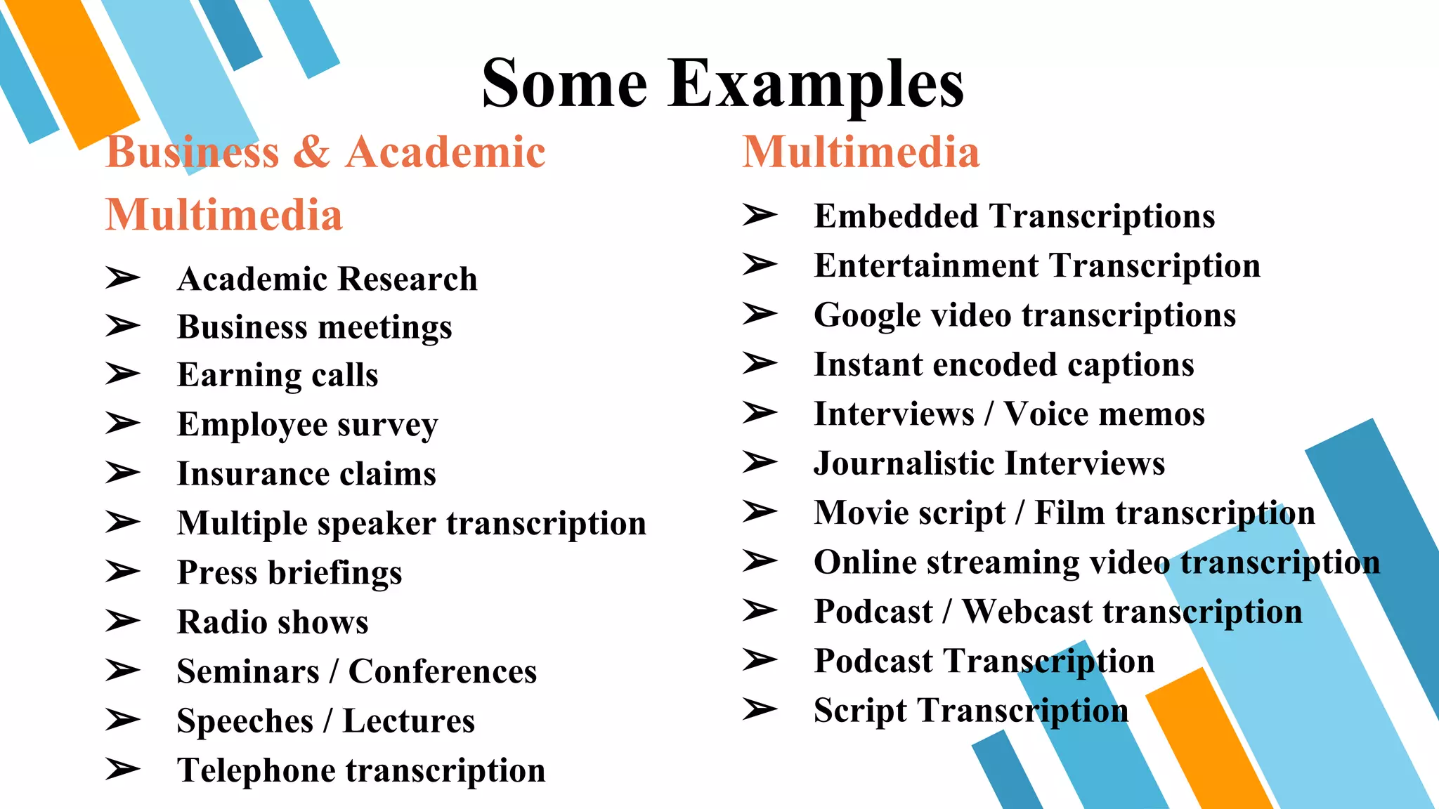 General Transcription Services and its types | PDF