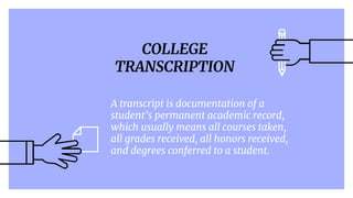 What does a College Transcript Includes? | PDF