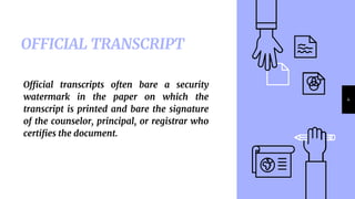 What does a College Transcript Includes? | PDF
