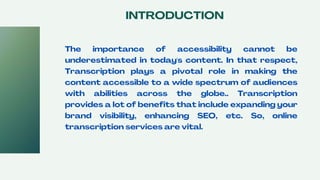 Transcription Services for Content Accessibility | PPTX