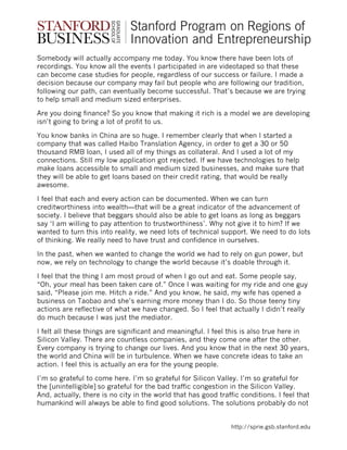 Alibaba Founder Jack Ma: Ideas & Technology Can Change the World | PDF