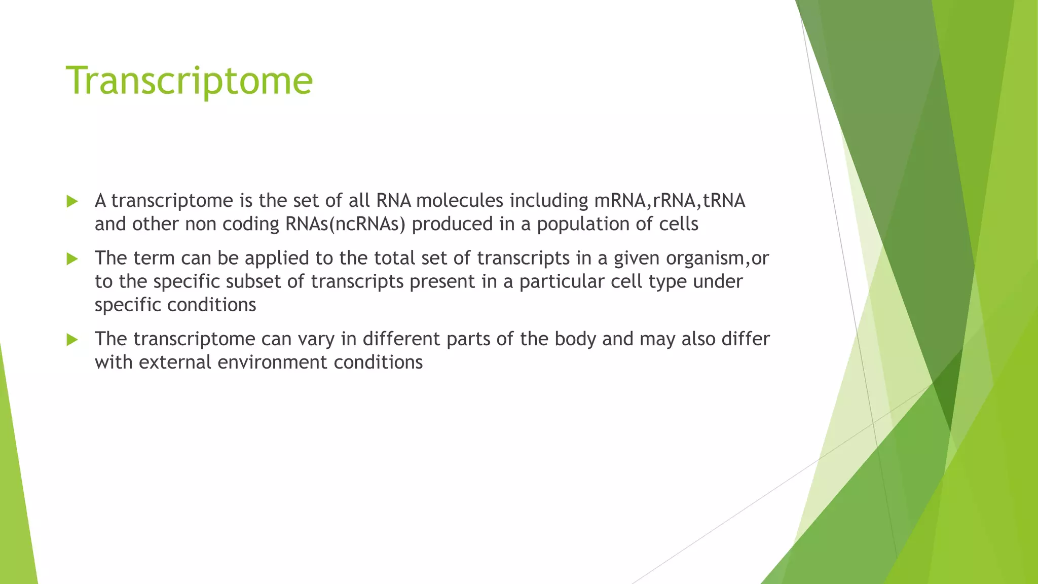Transcriptome analysis | PPTX
