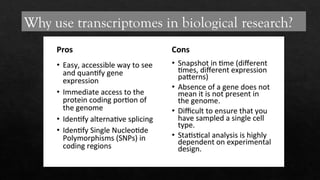 Omics study - Transcriptomics ( RNA) Microbiology | PPTX