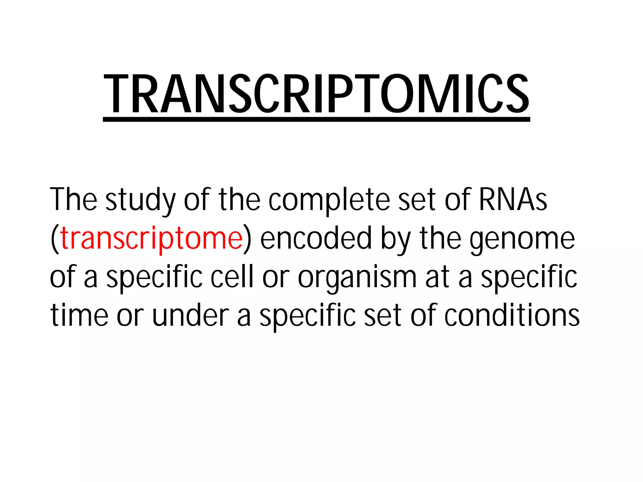 Transcriptomics and metabolomics | PDF