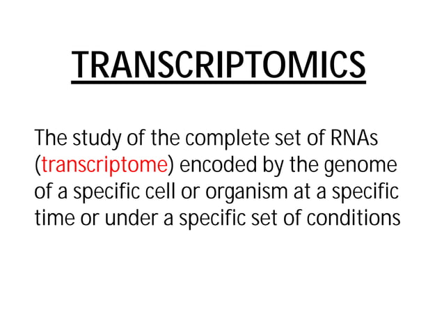 Transcriptomics and metabolomics | PDF