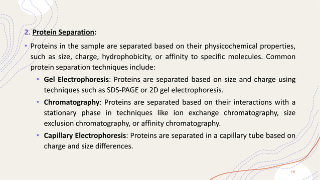 Proteomics: types, protein profiling steps etc. | PPTX