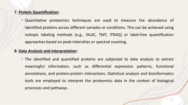 Proteomics: types, protein profiling steps etc. | PPTX