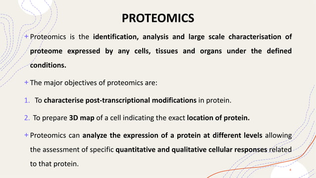 Proteomics: types, protein profiling steps etc. | PPTX
