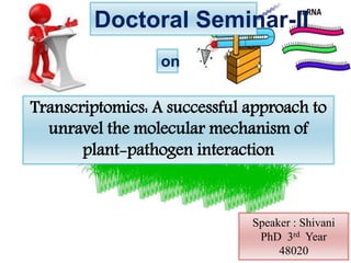 Transcriptomics: A Tool for Plant Disease Management | PPTX