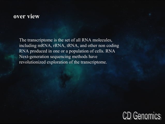 Transcriptomics sequencing | PPT