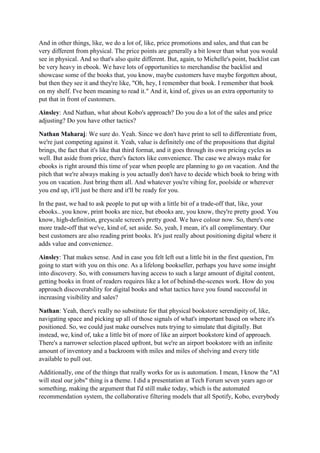 Transcript: Selling digital books in 2024: Insights from industry leaders - Tech Forum 2024 | PDF