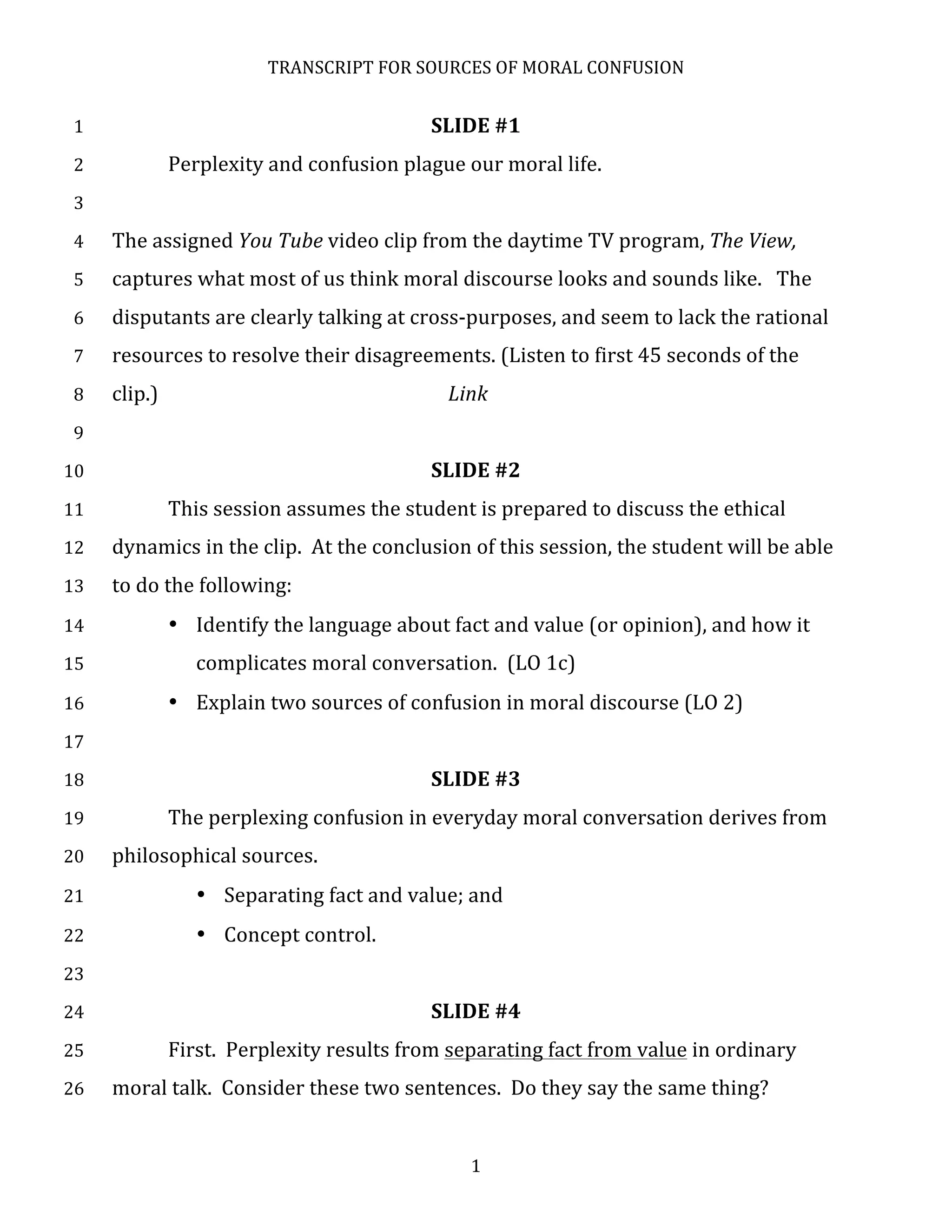 Transcript sources of moral confusion | PDF