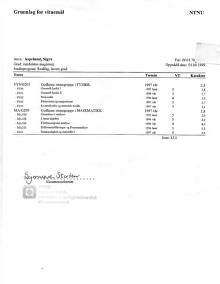 Sigve Hamilton Aspelund Transcripts uis ntnu and uib 2016 | PDF