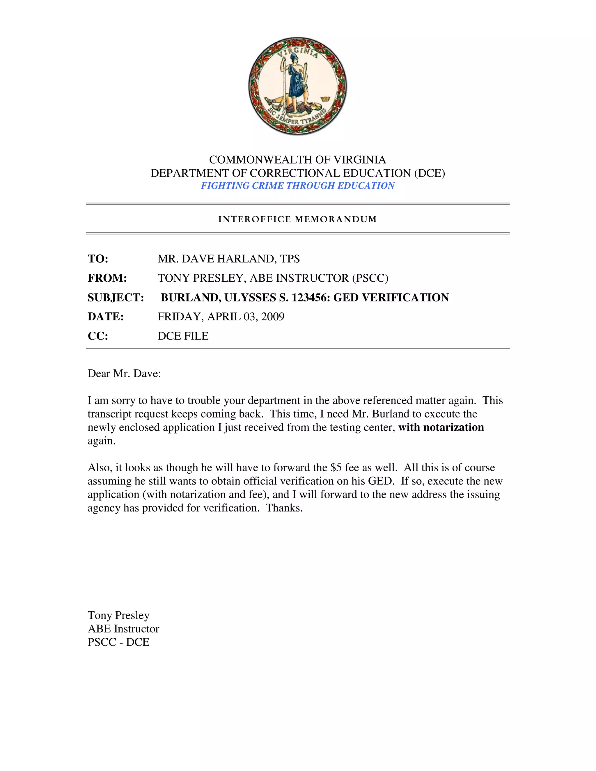 Professional Correspondence | PDF