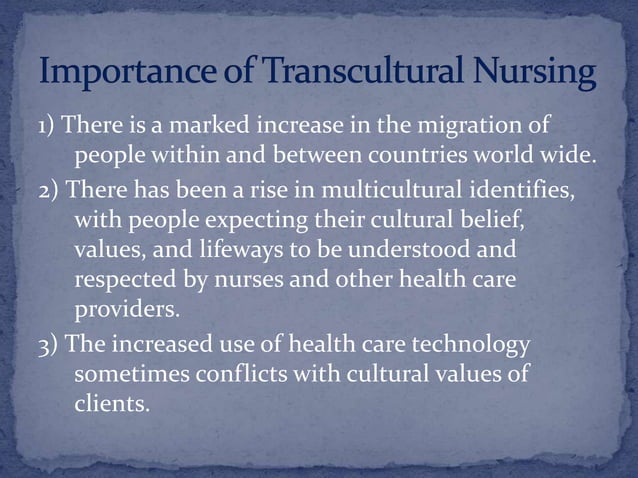 Transcultural nursing | PPTX