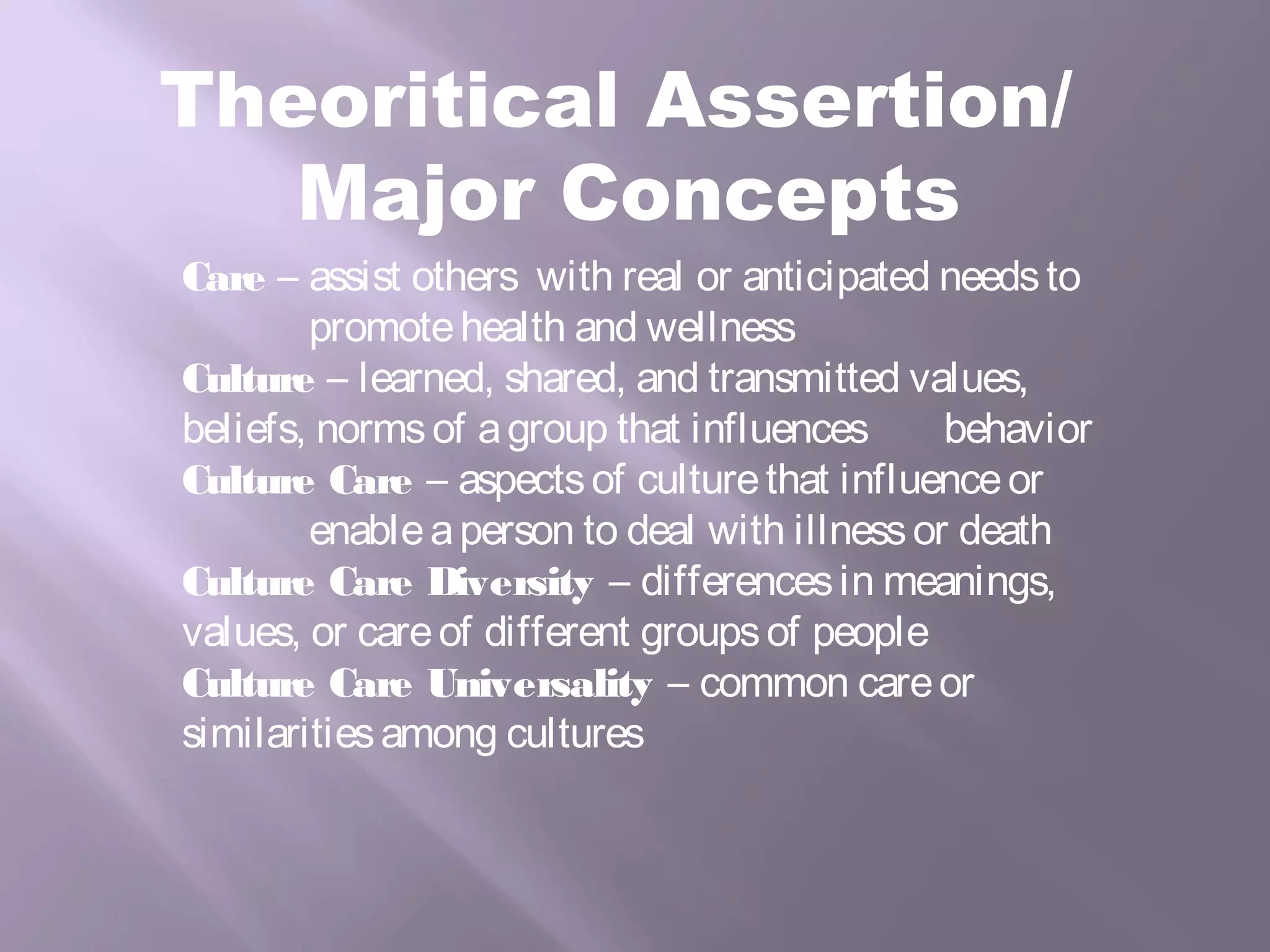 Transcultural theory in nursing | PPT