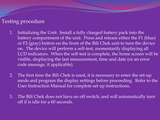 Transcutaneous bilirubin monitoring (bilichek) | PPTX | Pregnancy ...