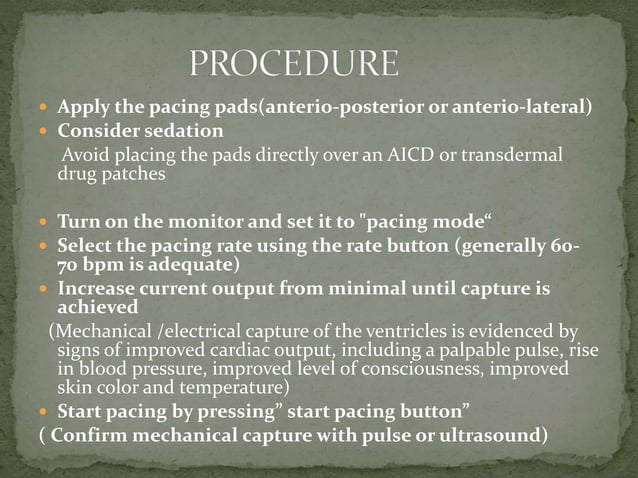 Transcutaneous pacing | PPTX | Heart and Cardiovascular Diseases ...