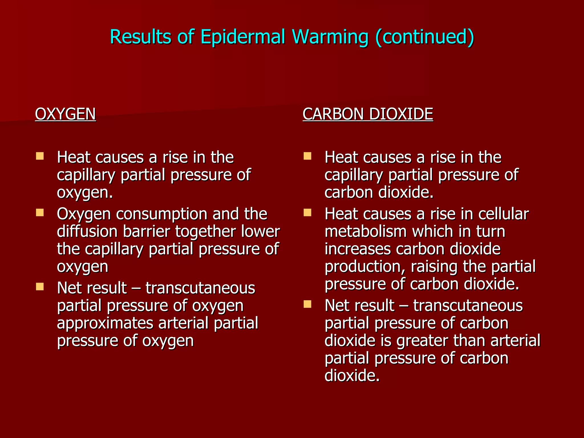 Transcutanous Blood Gas Monitoring | PPT