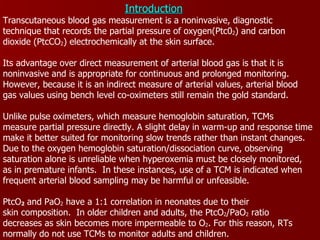 Transcutanous Blood Gas Monitoring | PPT