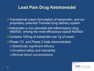 Transdel Pharmaceuticals Inc., (TDLP.OB) | PPT | Skin and Dermatology ...