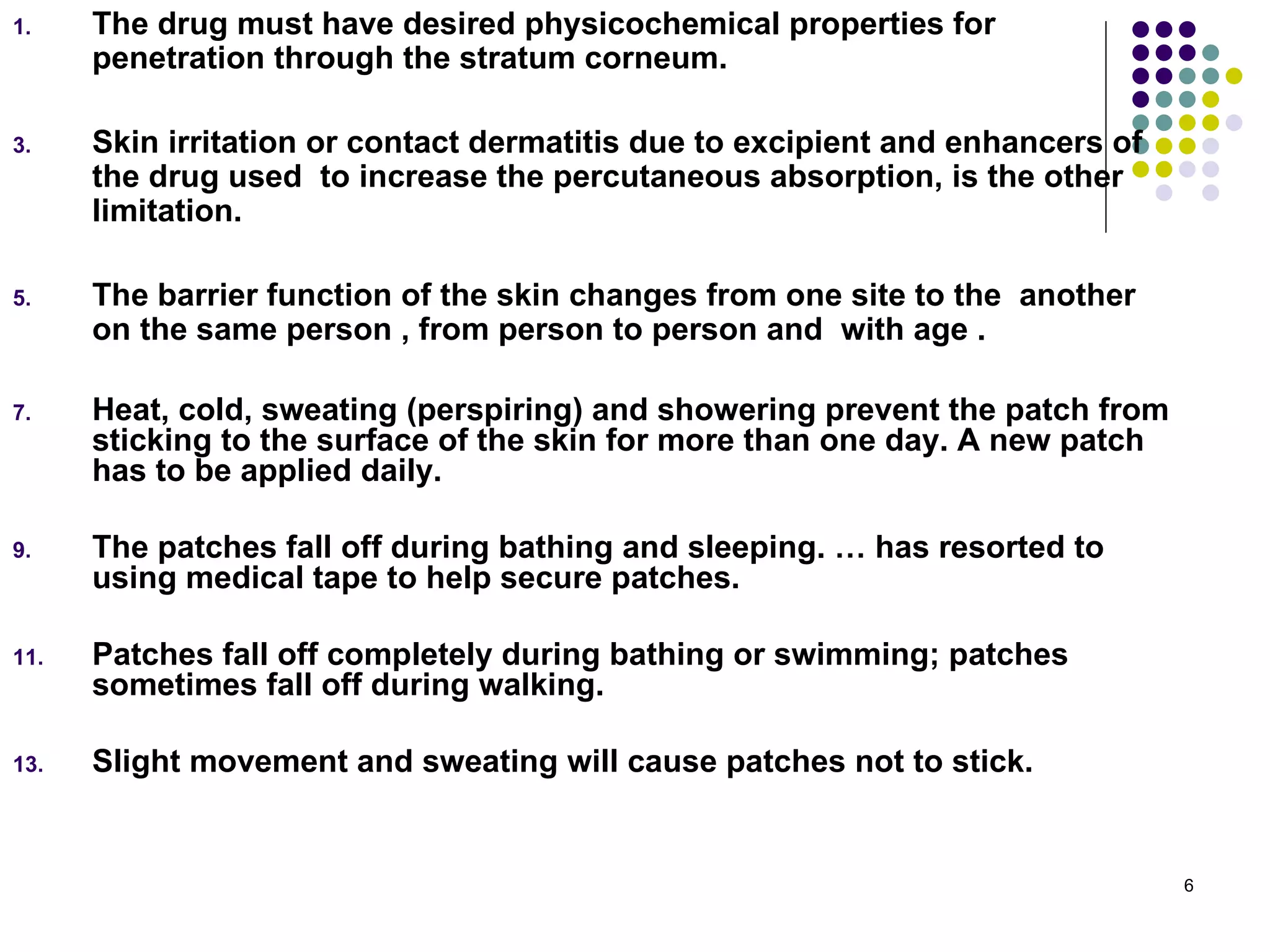 Transdermal drug delivery system | PPT