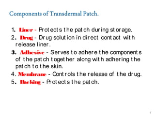 Transdermal drug delivery system | PPT