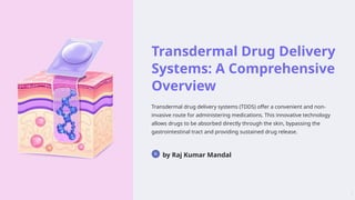Transdermal Drug Delivery Systems A Comprehensive Overview on Slide ...