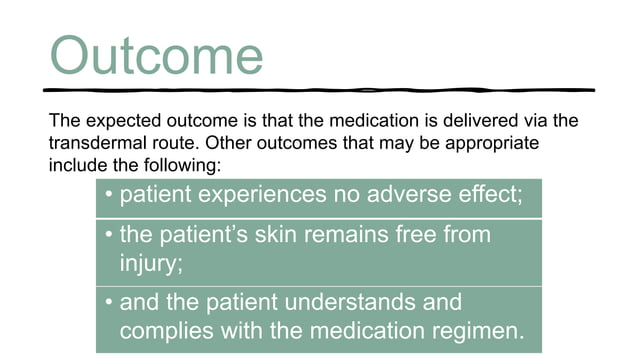 Transdermal Patch Application Removal Updated Pptx